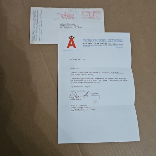 Gene Autry autographed Letter w/ envelope - 1982 California Angels | eBay
