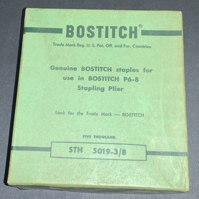 Vintage Bostitch Staples STH 5019 3/8" Full Box of 5,000 Staples | eBay
