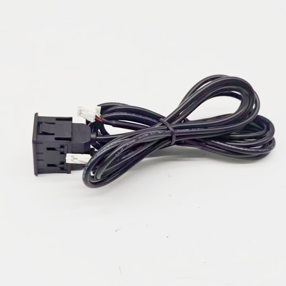 Dual USB Port Panel Interface Extension Cable Adapter For Car Dash ...