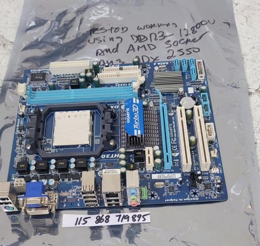 GA-MA78LMT-S2 (rev. 3.x) SOCKET AM3 AMD 760G + SB710 Chipset | eBay