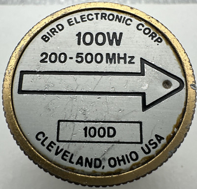 Bird 43 Thruline WattMeter Element 100W 100D 200-500MHz | eBay