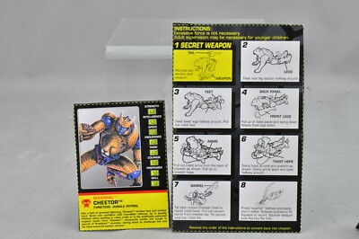 Transformers Beast Wars Cheetor Spec Card Instructions 1996 Original | eBay