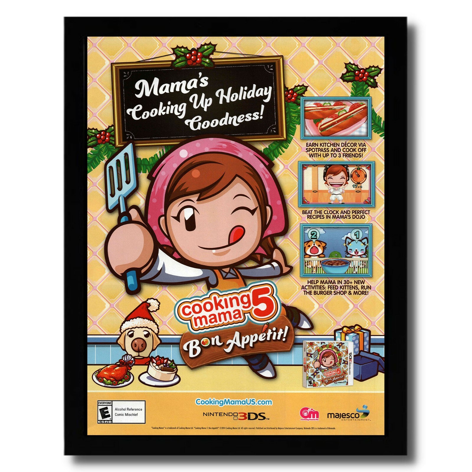2014 Cooking Mama 5: Bon Appetit Framed Print Ad/Poster Nintendo 3DS ...