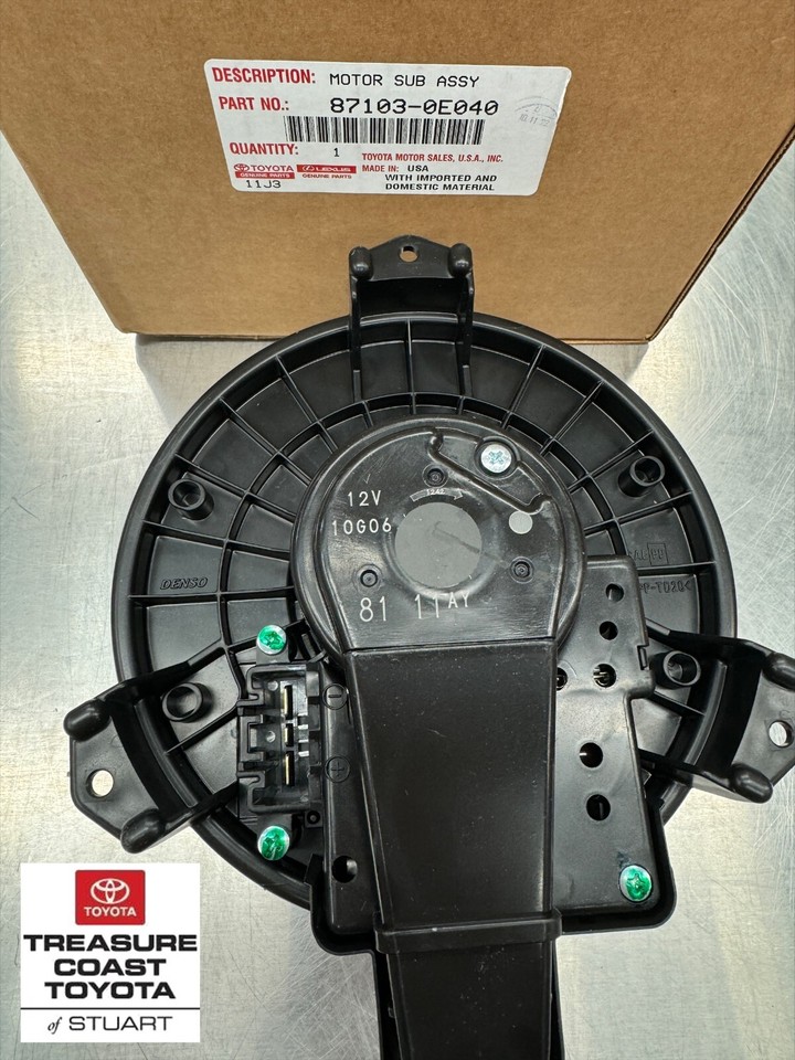 NEW OEM TOYOTA FACTORY BLOWER MOTOR 87103-0E040 | eBay