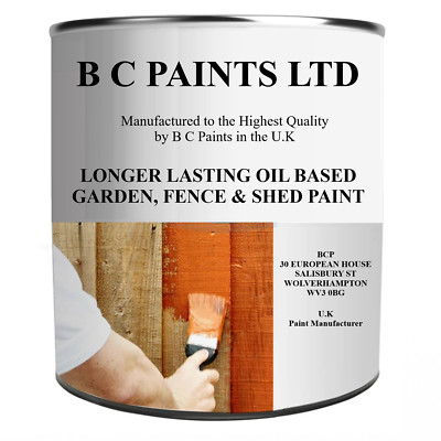 Fence Paint Shed Paint UV Resistance High Protection Oil Based Garden ...