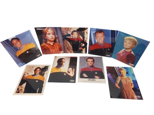 Lot of 9 Star Trek Voyager 8 x 10 Promo Photo Prints ~ Janeway Tuvok ...