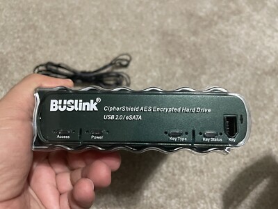 BUSLINK CipherShield AES Encrypted Hard Drive USB 2.0/ eSATA Access ...