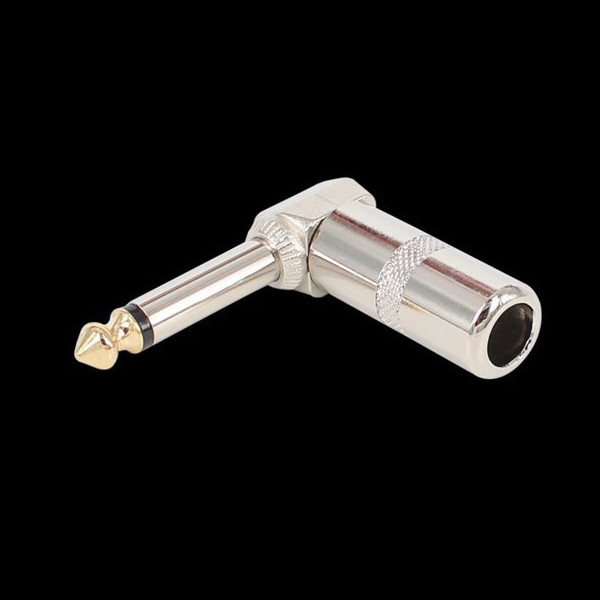 6.35mm (1/4") Male Right Angle TRS Single Audio Plug solder Connector ...