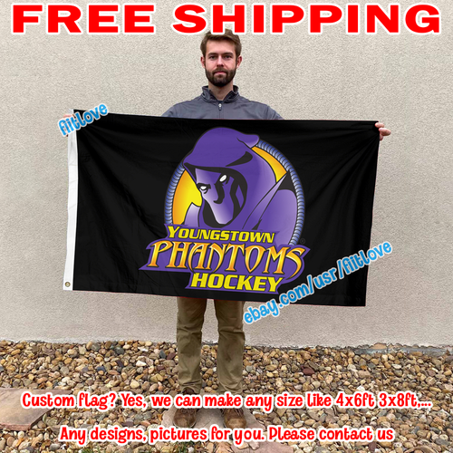 Youngstown Phantoms Flag Banner 3X5 ft USHL US Hockey League Fan Home ...