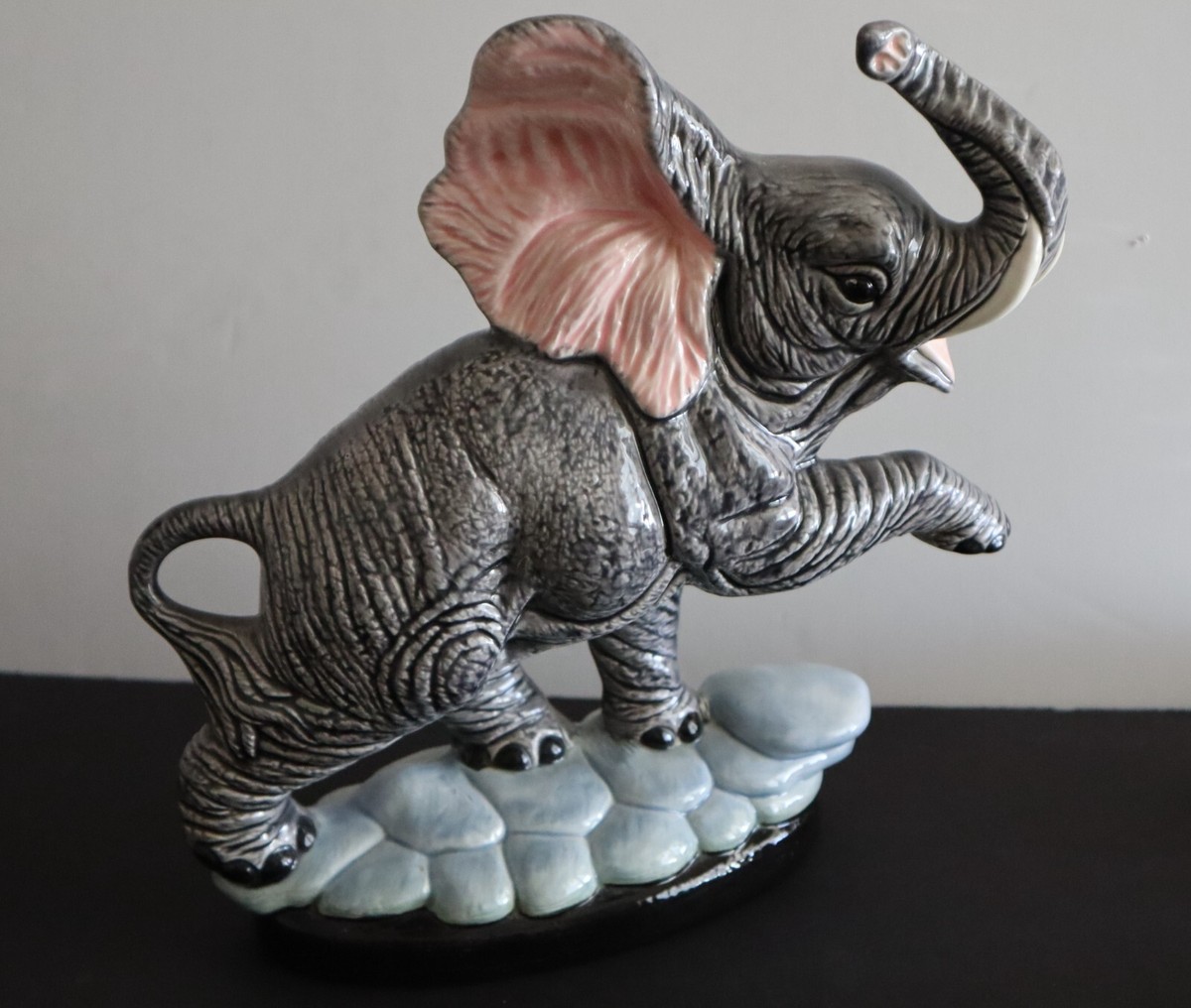 Elephant Ceramic Molds XWQ 2Pcs Animal Decoration Delicate