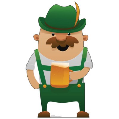 GERMAN BEER MAN Cartoon CARDBOARD CUTOUT Standup Standee Poster ...