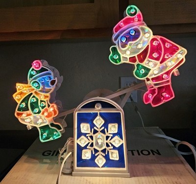 Toyo Christmas Animated Light Up/Holographic Santa & Elf See-Saw teeter ...