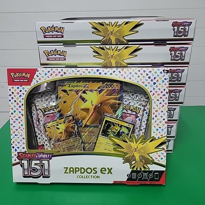 POKEMON SCARLET & VIOLET 151 ZAPDOS EX COLLECTION BOX - Lot Of 8 New ...