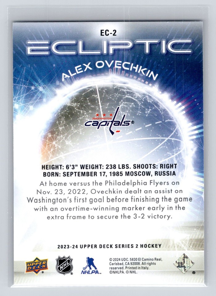 2023-24 Upper Deck Series 2 Alex Ovechkin #EC-2 Ecliptic | eBay