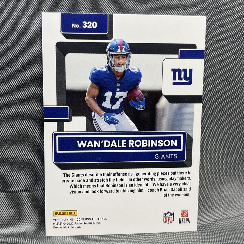 2022 Donruss Rated Rookie Wandale Robinson New York Giants #320 | eBay