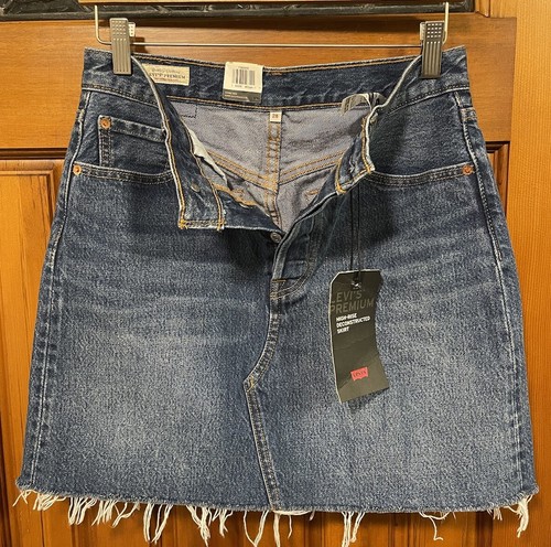 Levi's High Rise Deconstructed Button Fly Skirt SIZE 28 | eBay