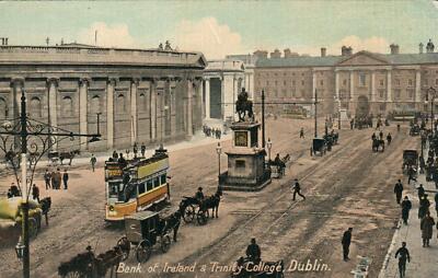 ANTIQUE 1918 Philco Bank of Ireland & Trinity College Dublin POSTCARD ...