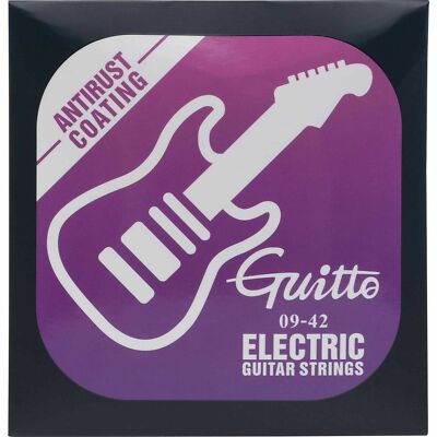 Guitto GSE-009 09-42 Electric Guitar Strings Anti-Rust Coated | eBay