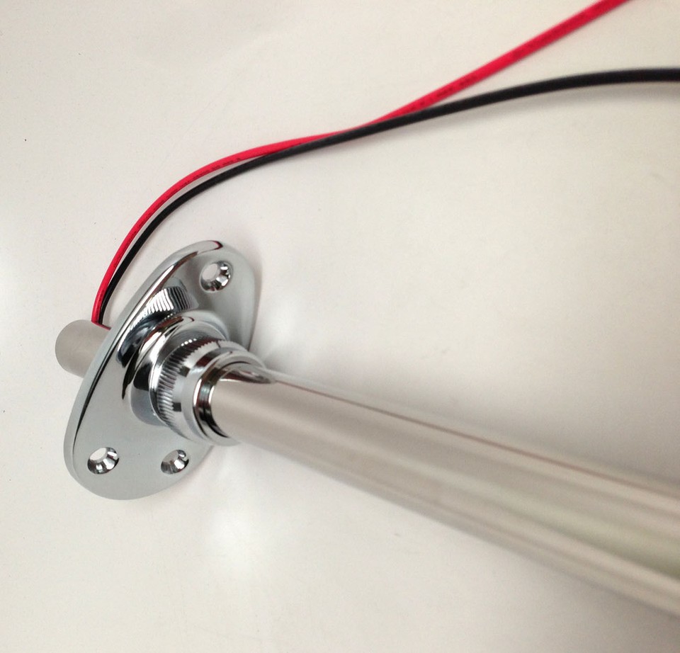 24" Long Marine Stern Light BA15D Bulb 12VDC Splashproof Stainless ...