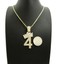 NEW # 1 to 9 NUMBER PENDANT & 24" VARIOUS CHAINS & COLOR HIP HOP ...