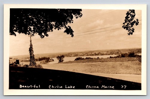 Postcard ME China Maine View Of China Lake c1930s RPPC AV4 | eBay