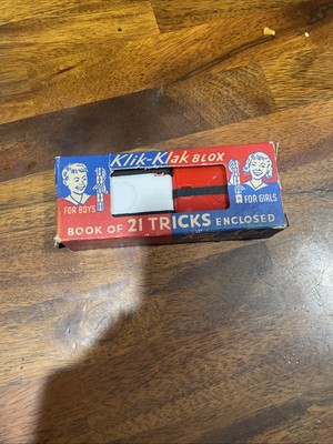 Vintage 50’s Klik-Klak Blox Book Of 21 Tricks Booklet Box New Old Stock ...