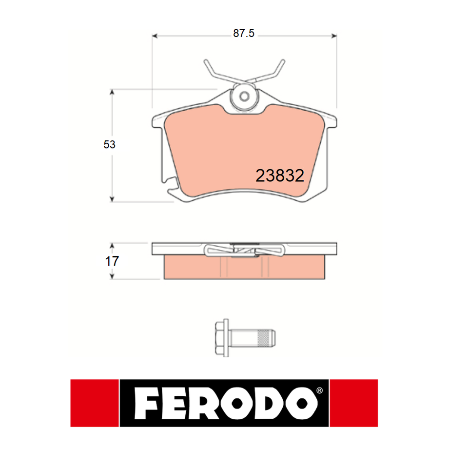 Kit Series Brake Pads Rear For Seat Toledo FERODO FDB1637 | eBay