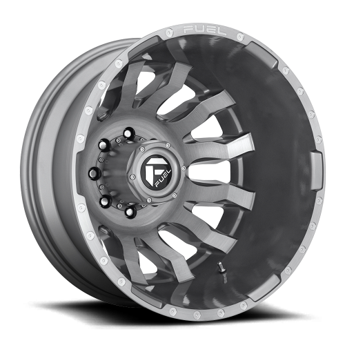 20x8.25 Fuel D693 Blitz DUALLY Rear Platinum Gun Metal Wheel 8x6.5 ...