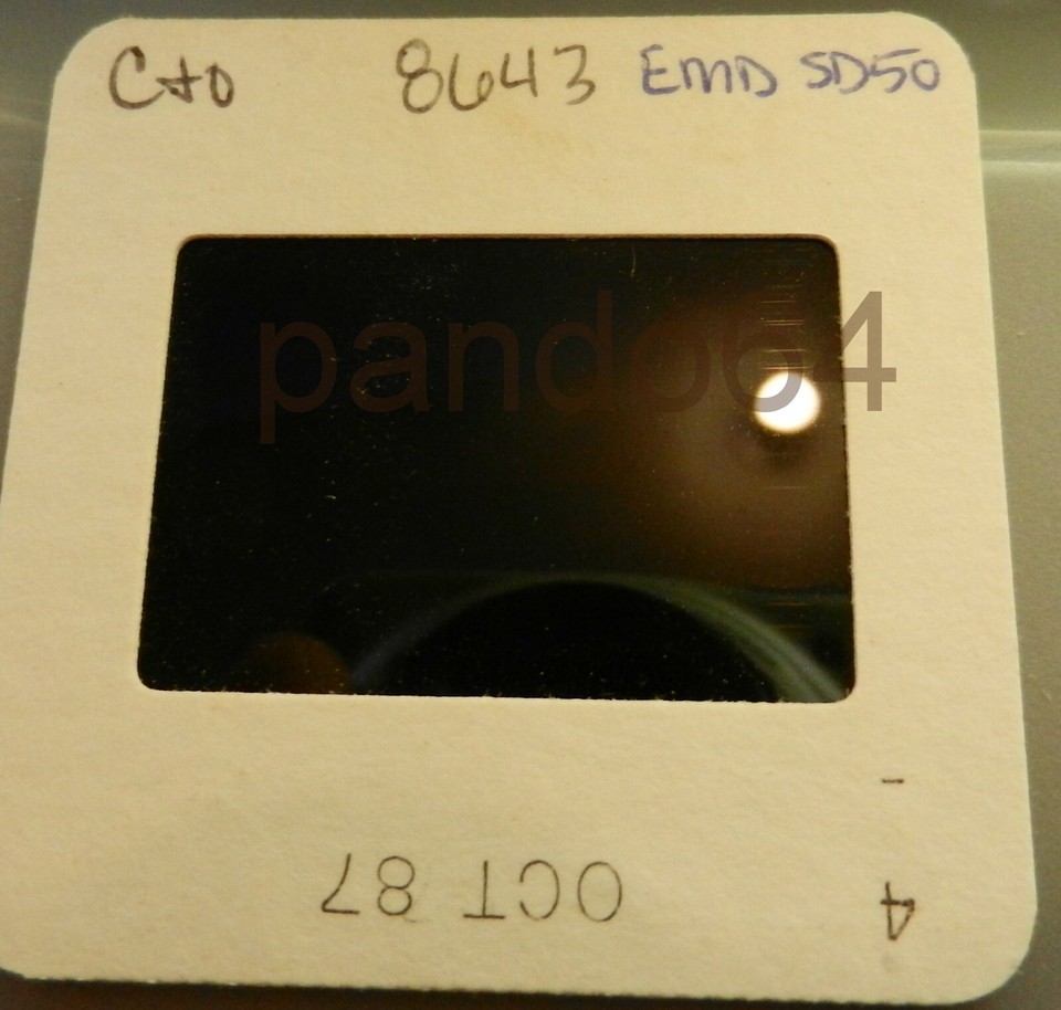 RR TRAIN Slide C&O Chesapeake & Ohio #8643 EMD SD50 Diesel Locomotive ...