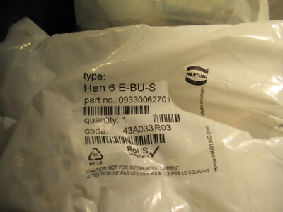 HARTING 09330062701 Industrie-Steckverbinder Kontakteinsatz,Typ, 6 ...