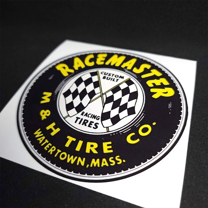 Racemaster Tires Vintage Style DECAL, Vinyl STICKER, racing, hot rod ...