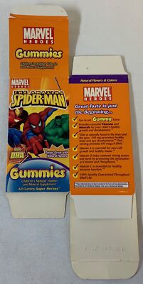 2008 Sundown Kids Gummies box ~ SPIDER-MAN, INCREDIBLE HULK, IRON MAN ...