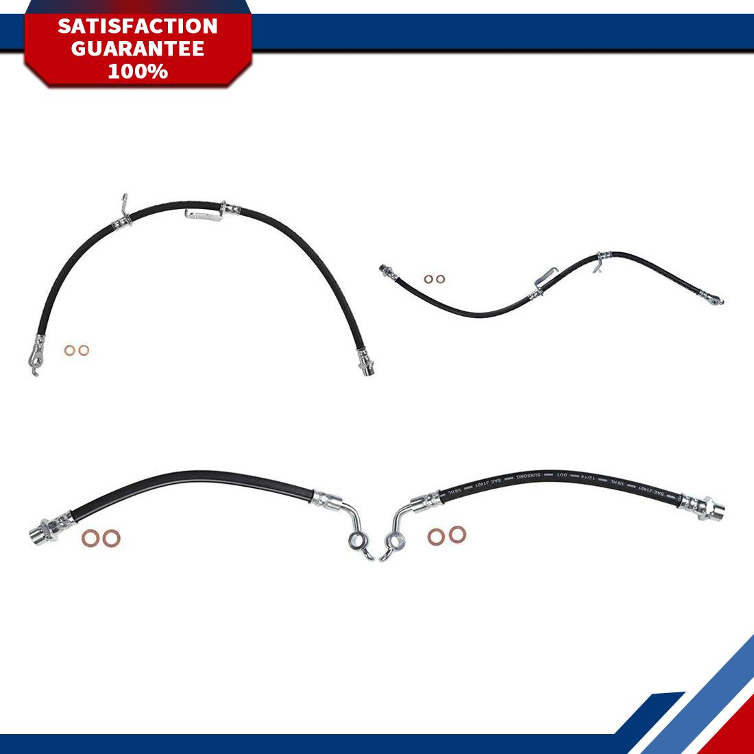 Sunsong Front Rear Brake Hose Line Brake Line For Toyota RAV4 2006-2016 ...