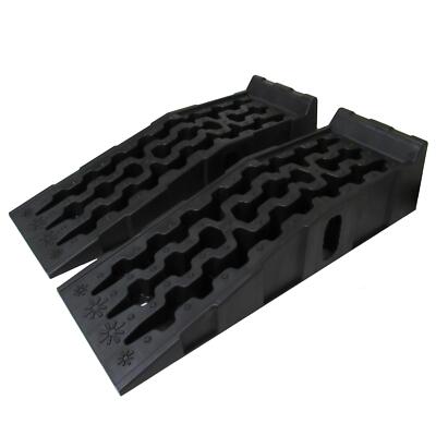 Heavy Duty Car Ramps x2 (Black Plastic Automotive Service Garage ...