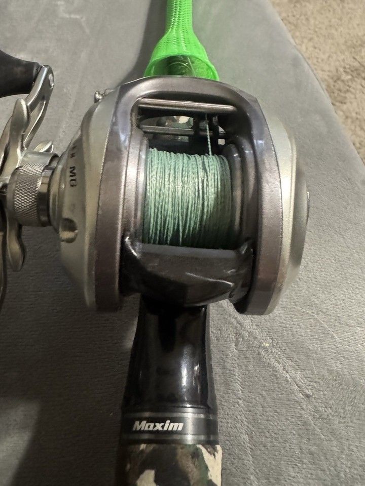Phenix Maxim Max77H Rod With Lews Bait Caster Reel Left Hand Retrieve ...