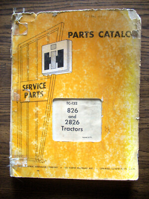 IH Mccormick International Farmall 826 2826 Parts Manual | eBay