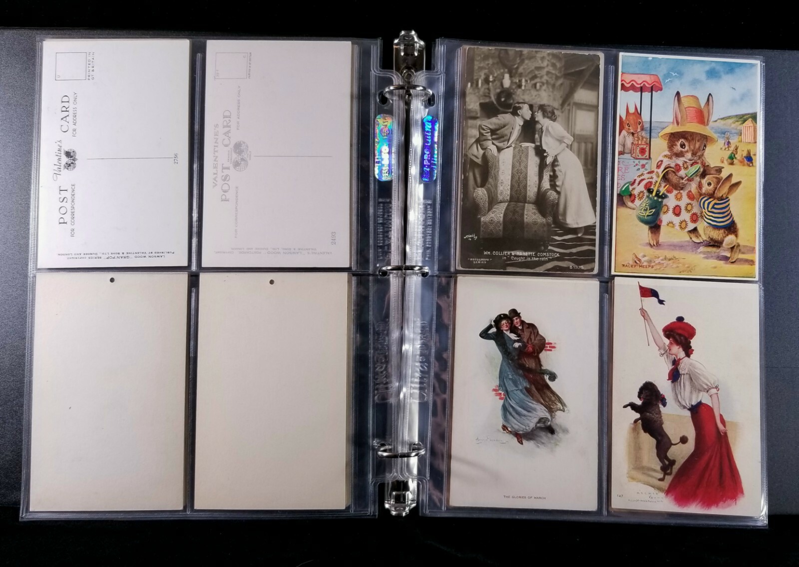 28 Antique Vintage Artist Signed Postcards Sleeved In 3-Ring Binder 19 ...