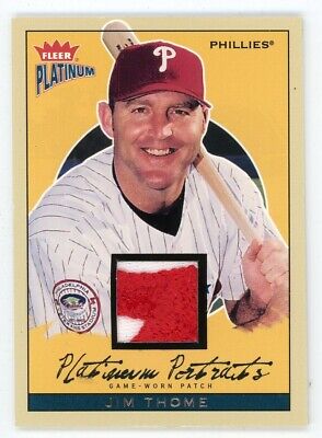 2004 Fleer Platinum JIM THOME Philadelphia Phillies JUMBO PATCH 099/100 ...