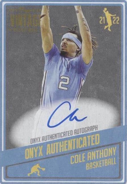 2021-22 Onyx Vintage - Cole Anthony #VACA Autographs (AU) for sale ...