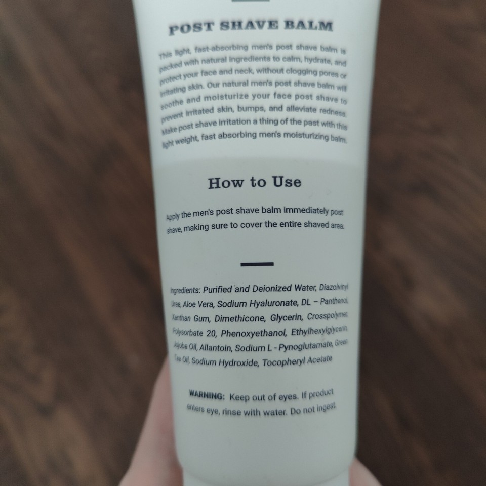 Jeremy’s Razors Post Shave Balm Green Tea and Menthol 3.4 oz Men's ...