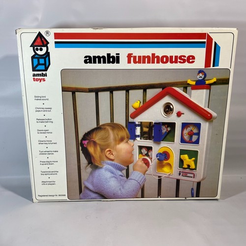 Vintage Ambi Funhouse Crib Toy Busy Box 1970s with Original Box Infant ...
