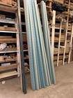 3x 2.8m long METALLIC GLOSS BLUE CORNICE / LIGHTING PELMET matches ...