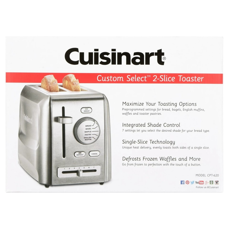 Cuisinart Custom Select 2-Slice Toaster (CPT-620) | eBay