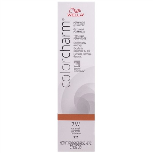 SALON HAIR WELLA COLOR CHARM PERMANENT DYE GEL 7W CARAMEL 70018029317 ...