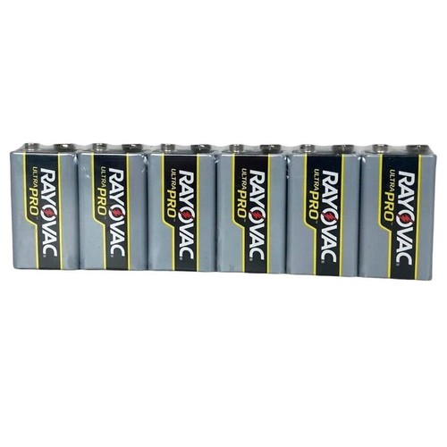 PACK OF 6 NEW SEALED RAYOVAC 9V ULTRA PRO ALKALINE BATTERIES EXPIRES ...