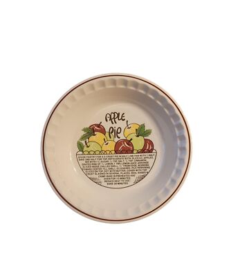Hankook Apple Pie Ceramic Pie Serving and Keeping Dish - No Lid 10.5 ...