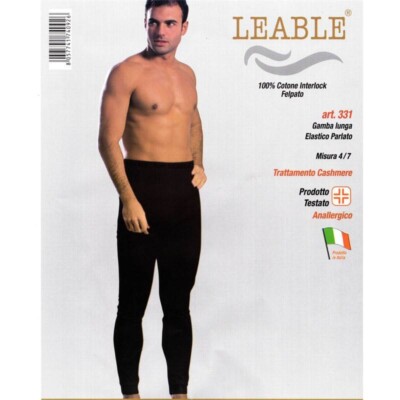 3 PEZZI MUTANDE UOMO LEABLE ART. 331 GAMBA LUNGA IN 100% CALDO COTONE ...