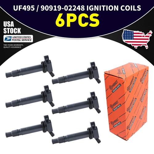 Ignition Coils OEM 6X UF495 90919-02248 Replacement For Toyota Matrix ...