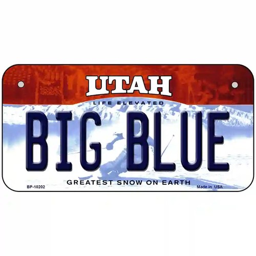 Big Blue Utah Metal Novelty License Plate | eBay