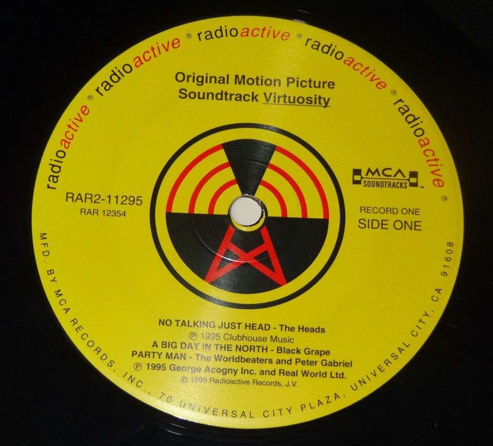 VIRTUOSITY SOUNDTRACK PETER GABRIEL DOBORAH HARRY 2LP RADIOACTIVE RAR2 ...